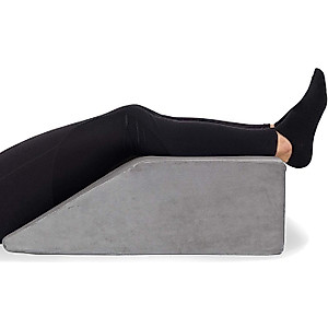 Leg Elevation Pillow - Full Memory Foam Top, High-Density Leg Rest Elevating Foam Wedge - Relieves and Recovers Foot and Ankle Injury, Leg Pain, Hip, Knee Pain, Improves Blood Circulation