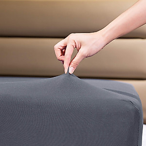 Fitted Sheet- COSMOPLUS Twin Fitted Sheet Only（No Flat Sheet or Pillow Shams）,4 Way Stretch Micro-Knit,Snug Fit,Wrinkle Free,for Standard Mattress and Air Bed Mattress from 8” Up to 10”,Gray