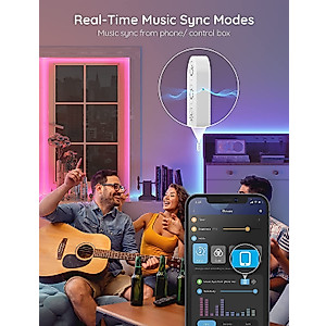 Govee LED Strip Lights 100ft, LED Lights for Bedroom, WiFi RGB LED Lights Work with Alexa and Google Assistant, 64 Modes and Music Sync, Strip Lights for Indoor, Party, Decoration, 2 Rolls of 50ft