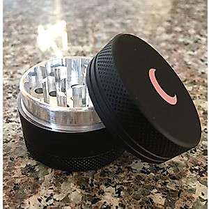 Brando Moon 1.5 inch Black with Pink Moon Kitchen Crusher - 3 Piece Small Metal Matte Crusher