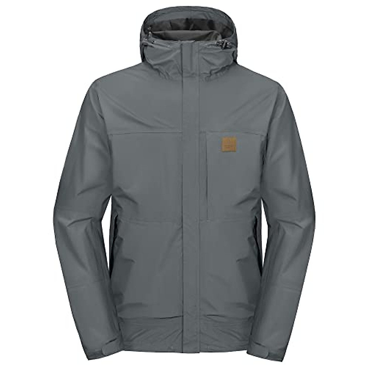 Little Donkey Andy Men's Waterproof Rain Jacket Windproof Light Jacket, Breathable Outdoor Rain Shell with Hood for Hiking Travel Golf Grey M