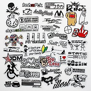 Racing Decals Funny Car Decal Stickers Reflective Hard Hat Stickers Adult Decals JDM Domo Fmaily Windows Decals