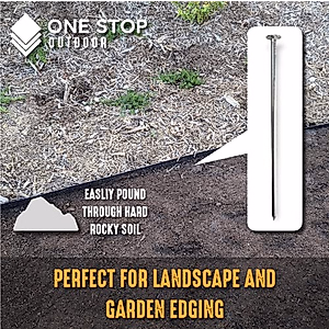 USA Made (150 Pack) Synthetic Grass Landscape, 5.5" Turf Nails/Stakes, 5 lbs Galvanized Boxed Spikes for Securing Artificial Turf & No Dig Edging Products Approximately 150 Nails