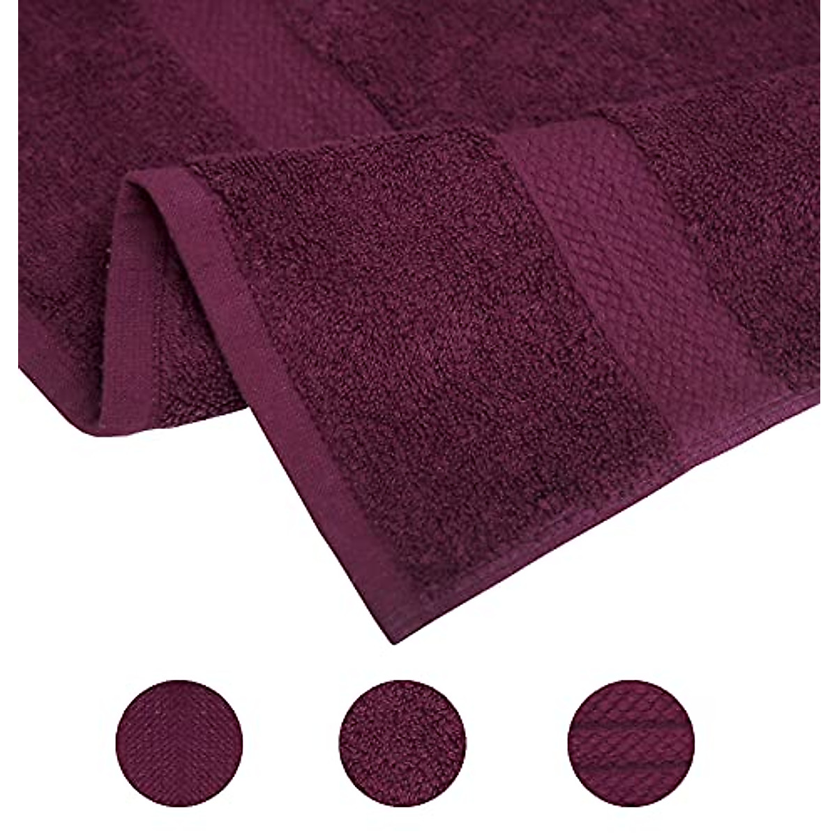 Pleasant Home Bath Sheets Set - 2 Pack – 35” x 70” - 100% Cotton - 600 GSM – Soft & Absorbent – Durable (Violet)