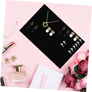 ABOOFAN 16 Pcs Jewelry Box Pad Ring Display Case Glasses Necklace Rearring Organizer Earring Sponge Pad Ring Insert Display Pad Black Earrings Holder Jewelry Sponge Holder Monitor Drawer