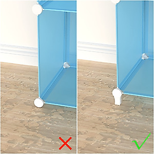 HOMIDEC Cube Storage Organizer 16-Cube Storage Shelf, Closet Organizer for Garment Racks, Closet Organizers and Storage with Metal Hammer, Bookshelf for Kids, (48.4 L x 12.2 W x 48.4 H Inches)