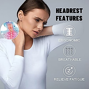 Office Chair Headrest Attachment,Chair Neck Pillow,Elastic Sponge Head Pillow for Ergonomic,Suit Office Seats, Recliners, Leisure Chairs, Outdoor Dining Chairs,Chair Not Included (Black)