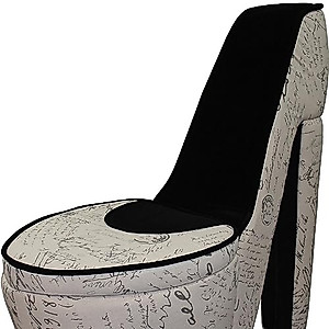 HomeRoots 16" Beige 100% Polyester Side Chair