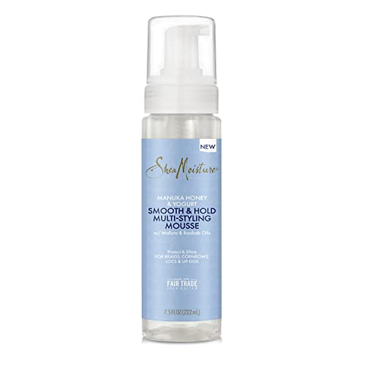 SheaMoisture Manuka Honey & Yogurt Smooth & Hold Multi-Styling Hair Mousse For Nourishment 7.5 oz