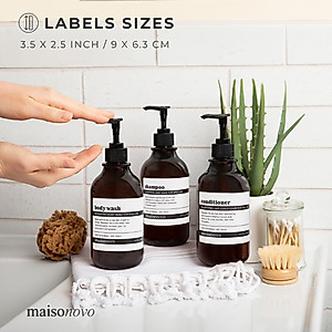 MaisoNovo Waterproof Labels for Bottles Vintage Design - 6pc Mix Pack
