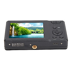 Camera, 2.7 Inch Digital Camera 56MP 4K 20X Continuous Shooting High Definition Flash for Kids Travel (Black)