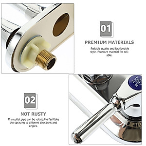 Veemoon Kitchen Faucet, Double Switch Faucet, Stainless Steel Kitchen Tap Water Faucet Hot and Cold Faucet Household Faucet Sink to Rotate Copper Core