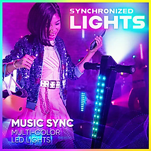 Razor Sonic Glow Black Electric Scooter with LED Lights and Bluetooth Wireless Speaker, (13112110)