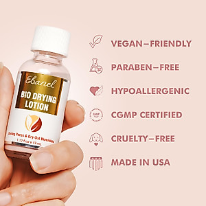 Ebanel Acne Drying Lotion, Overnight Salicylic Acid and Sulfur Cystic Acne Spot Treatment for Face and Body, Pimple Cream Spot Treatment, Dries Out Pimples, Cysts, Blemishes, Zits, and Clogged Pores