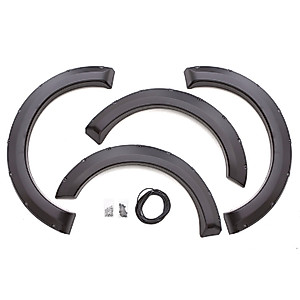 Lund RX312T Elite Series Black Rivet Style Textured Front and Rear Fender Flare - 4 Piece