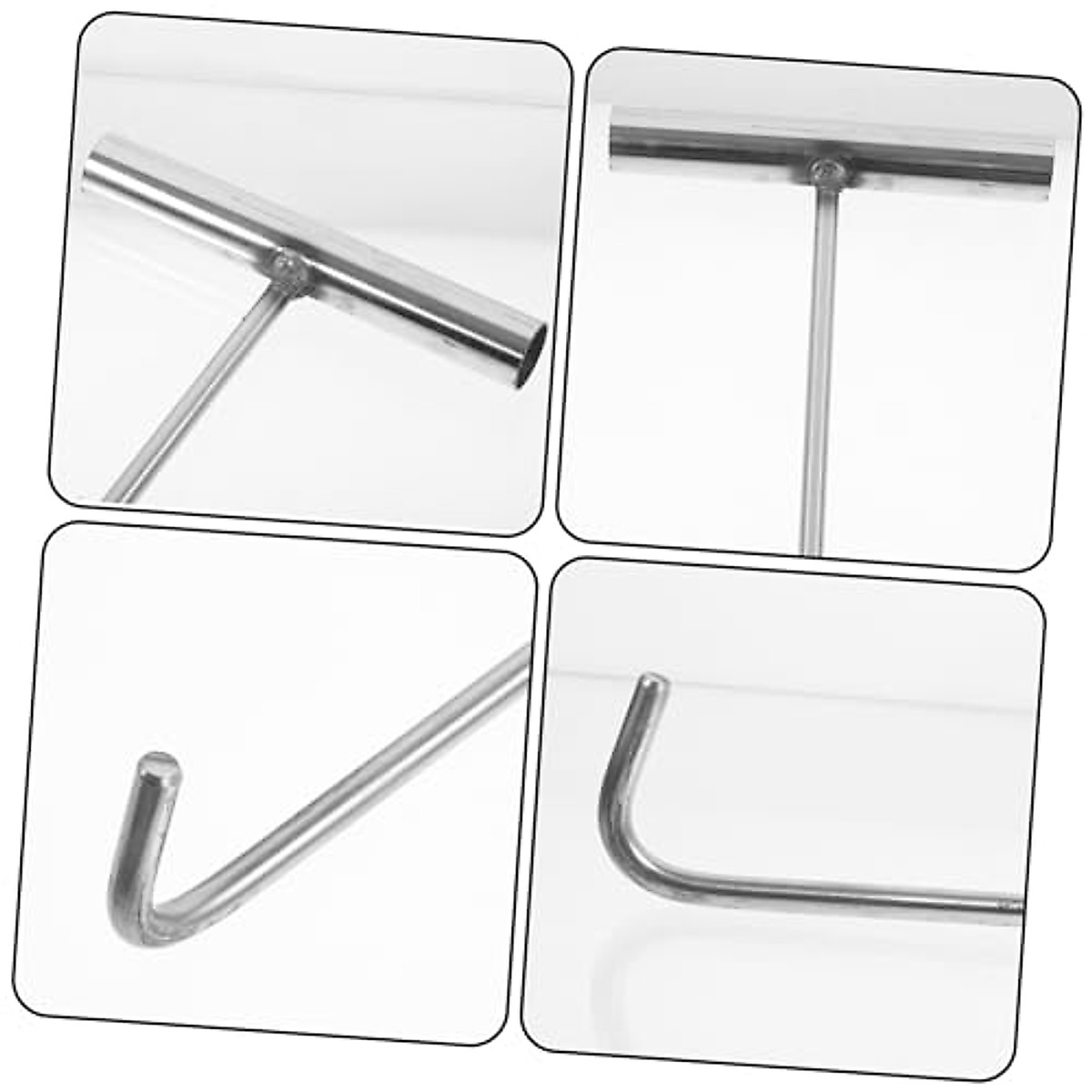 Hohopeti Stainless Steel Manhole Lifter Tool Heavy Duty Hook for Lifting and Moving Manhole Covers Storm Drains and Sewer Lids Portable and Household Door Lifter