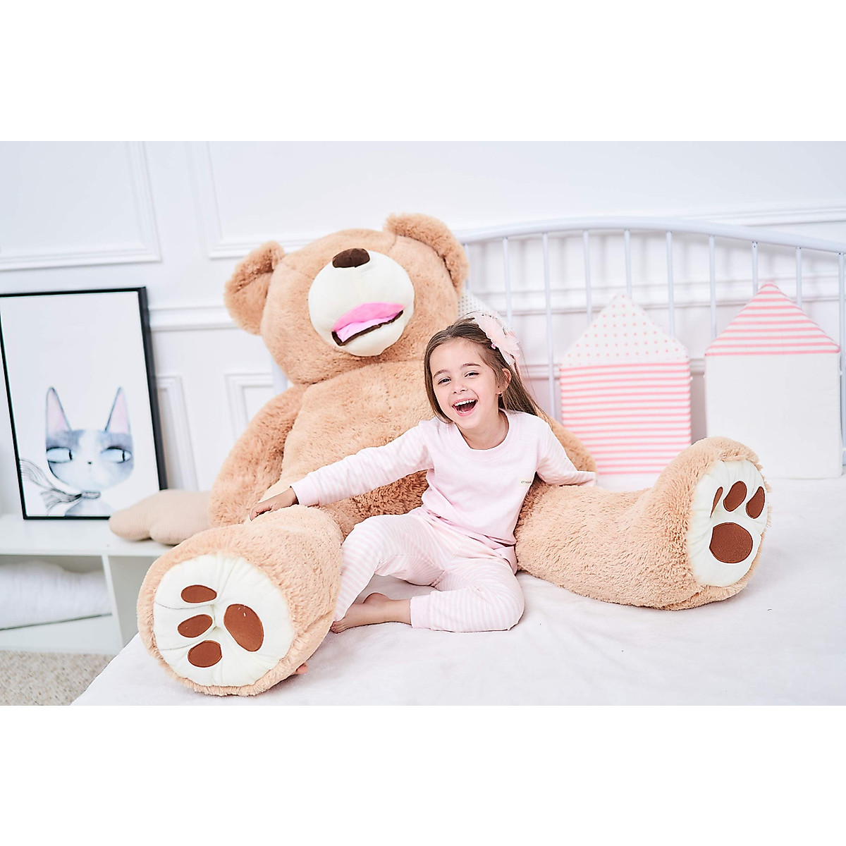 IKASA Giant Teddy Bear Plush Toy Stuffed Animals (Brown, 63 inches)