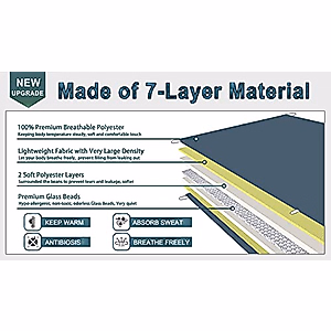 Amy Garden Cooling Weighted Blanket, Queen Size Adult Heavy Blanket (15lbs, 60''×80'', Grey), Breathable Weighted Blanket with Premium Glass Beads, Comfortable Fabric All Seasons Used