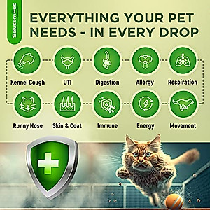Natural Herbal Supplement for Dog and Cat - Cranberry, Oregano, Echinacea for Dogs and Cats Too - Organic Dog Supplement and Cat Supplement - Drops for General Strengthening - 1200 Drops 2 Oz