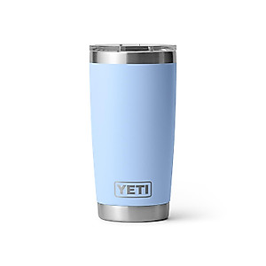 YETI Rambler 20 oz Tumbler, Stainless Steel, Vacuum Insulated with MagSlider Lid, Big Sky Blue