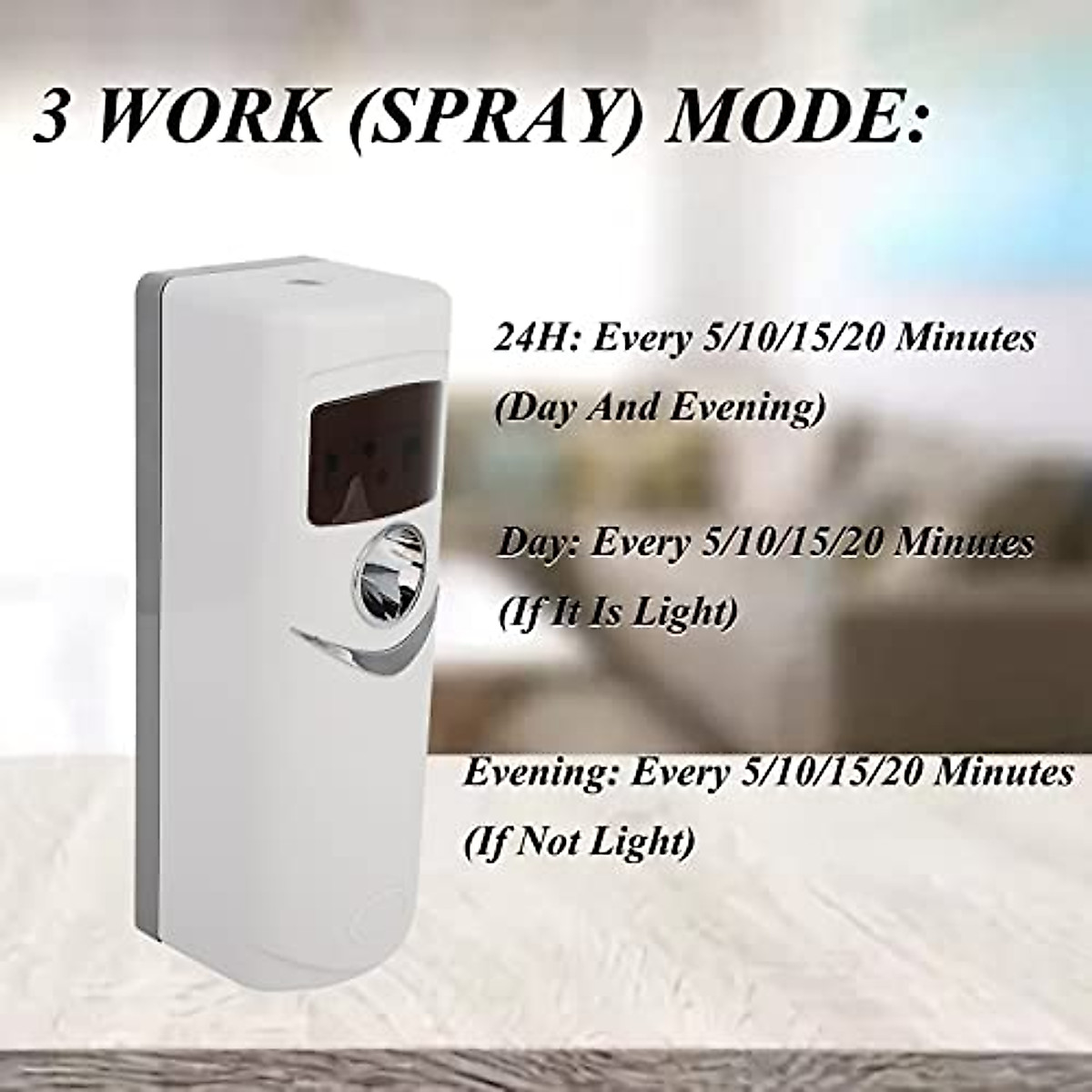 Air Fresher Dispenser, Electric Aroma Dispenser, Desktop 4 Time Settings Wall Mounted for Office Bedroom Home Livingroom