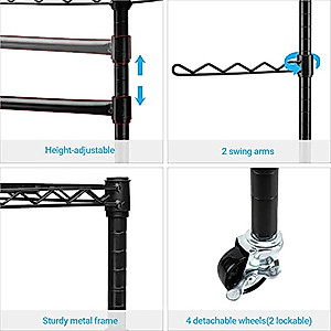 Heavy-Duty Sorting Hamper Commercial Grade Clothes Rack for Bathroom, Kitchen, Bedroom, Living Room, Office, etc 110.23lb Capacity Shelf 35.43 x 17.72 x 73.23 (L x W x H)