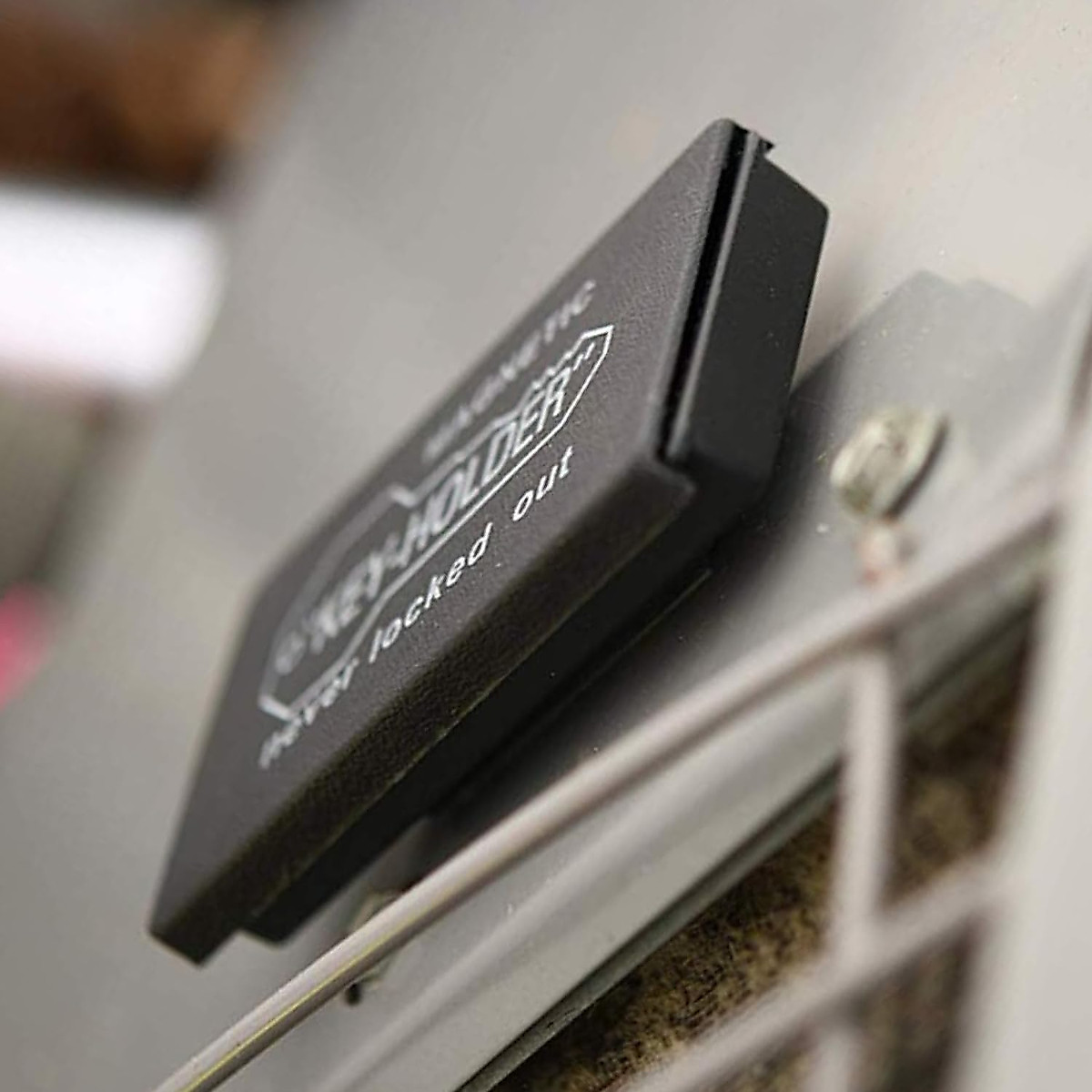 Katzco Magnetic Key Holder - 3 Pack - 1.25 x 2.75 Inches - Rugged Black Plastic Cases with Strong Magnets - for Safe Compartments, Extra Car Keys, House, and More