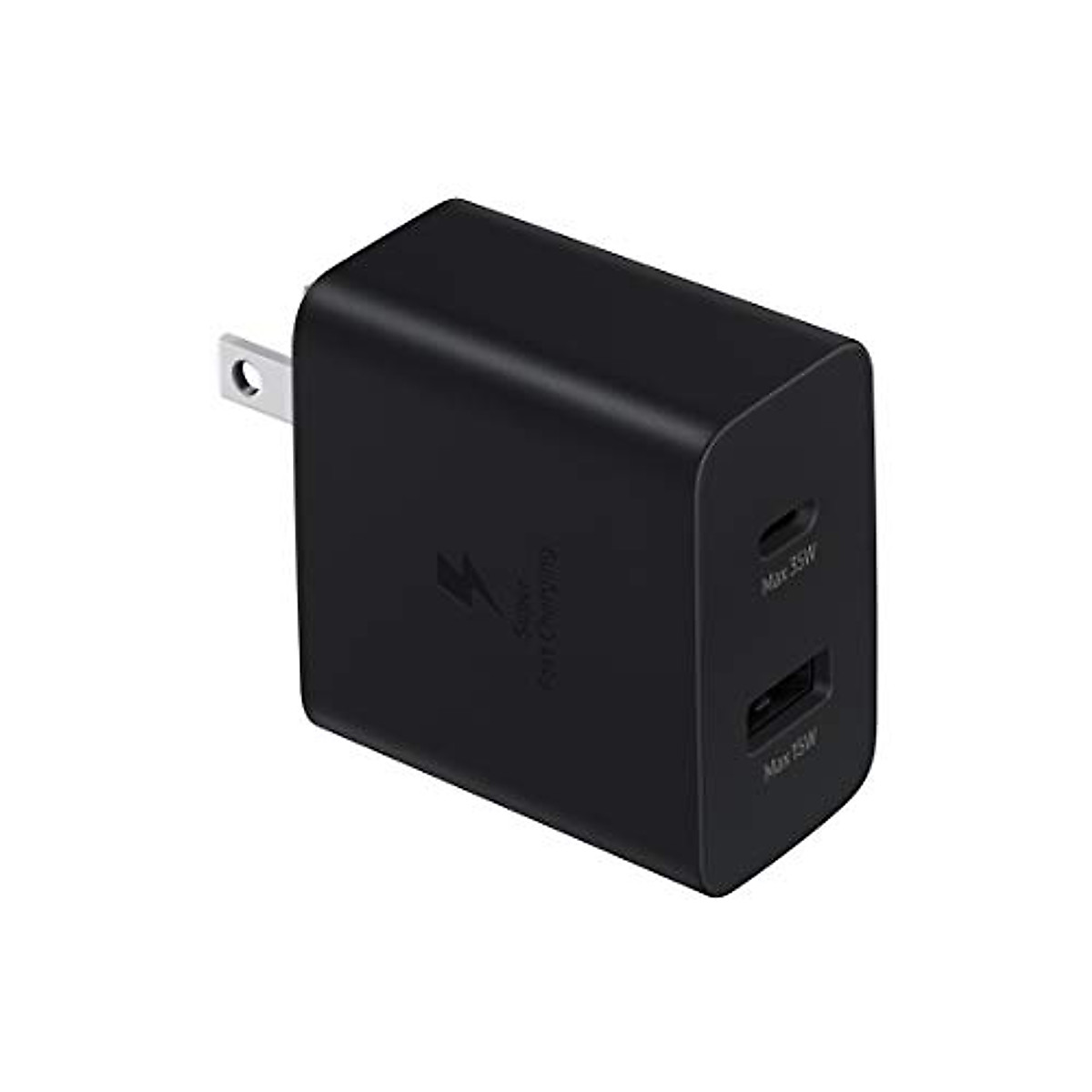 SAMSUNG 35W Dual Port Wall Charger USB C Adapter, Super Fast Charging Block for Galaxy Phones and Devices, Cable Not Included, 2021, US Version, Black