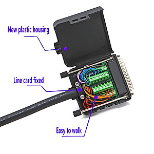 YIOVVOM DB25 Breakout Board Solder-Free Male Adapter 25-pin Port Adapter to Terminal Connector Signal Module Long Bolts and Nuts with case
