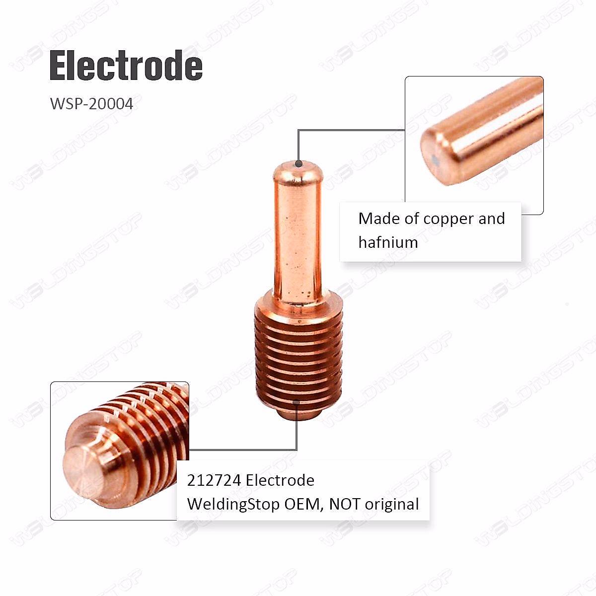 Electrode 212724 Nozzle 219676 Plasma Torch Cutter Fit Miller ICE80 PK10