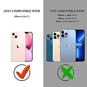 Qireoky for iPhone 13 Case,iPhone 13 Phone Case with Stand Heavy Duty Protective Anti-dust Port Cover Non-Slip Multi Layers 3 in 1 Bumper Shockproof Case for iPhone 13(Purple)