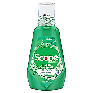 Crest Scope Formula Classic Mouthwash, original, 33.8 Fl Oz