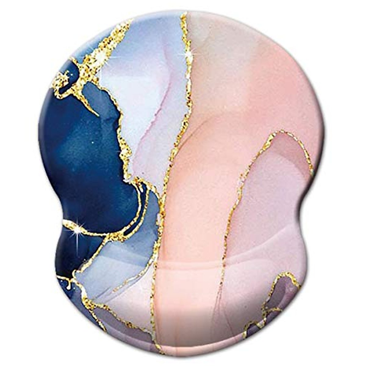 Mouse Pad with Wrist Support, Non Slip Mousepad Wrist Rest for Office, Computer, Laptop & Mac- Durable & Comfortable & Lightweight Ergonomic Support Mouse Mat (Pretty Marble-Wrist)