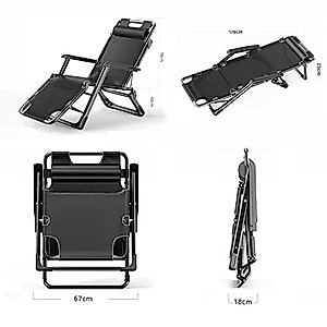 ABaippj Leisure Lazy Recliner for Home Balcony, Portable Adjustable Zero Gravity Chair Folding Reclining Lounge Chair for Backyard Porch Swing Pool and Beach