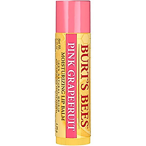 Burt's Bees 100% Natural Moisturizing Lip Balm, Pink Grapefruit with Beeswax & Fruit Extracts, 1 Tube