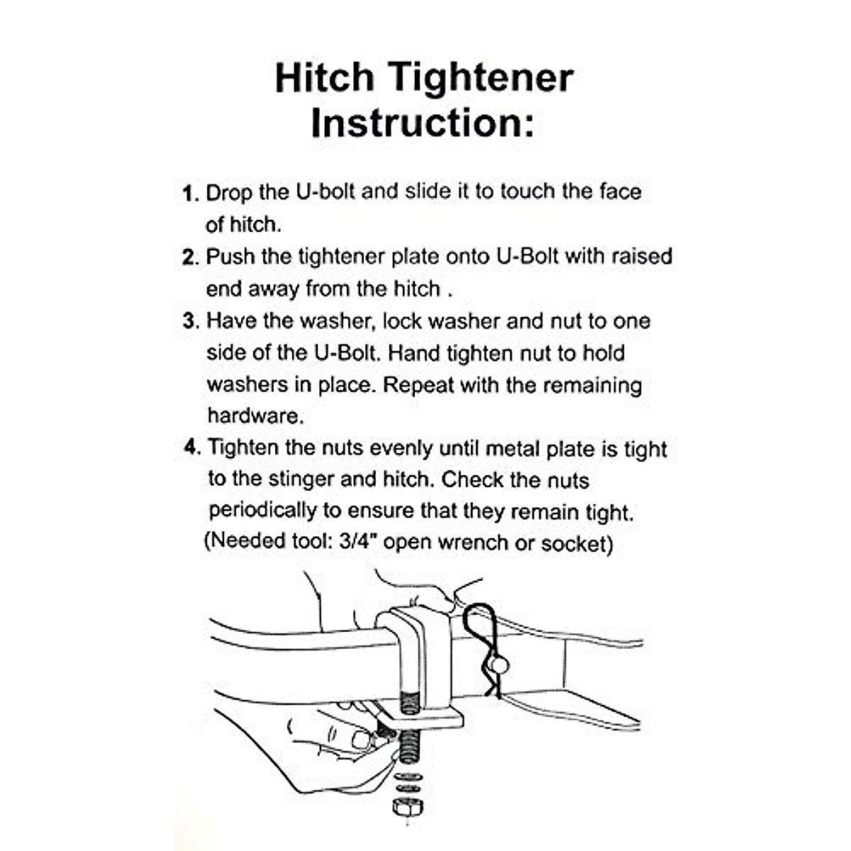 MaxxHaul 50023 Hitch Tightener Anti Rattle Stabilizer for 1.25" to 2" Hitches Reduce Movement On Hitch Mount Cargo Carrier Bike Rack