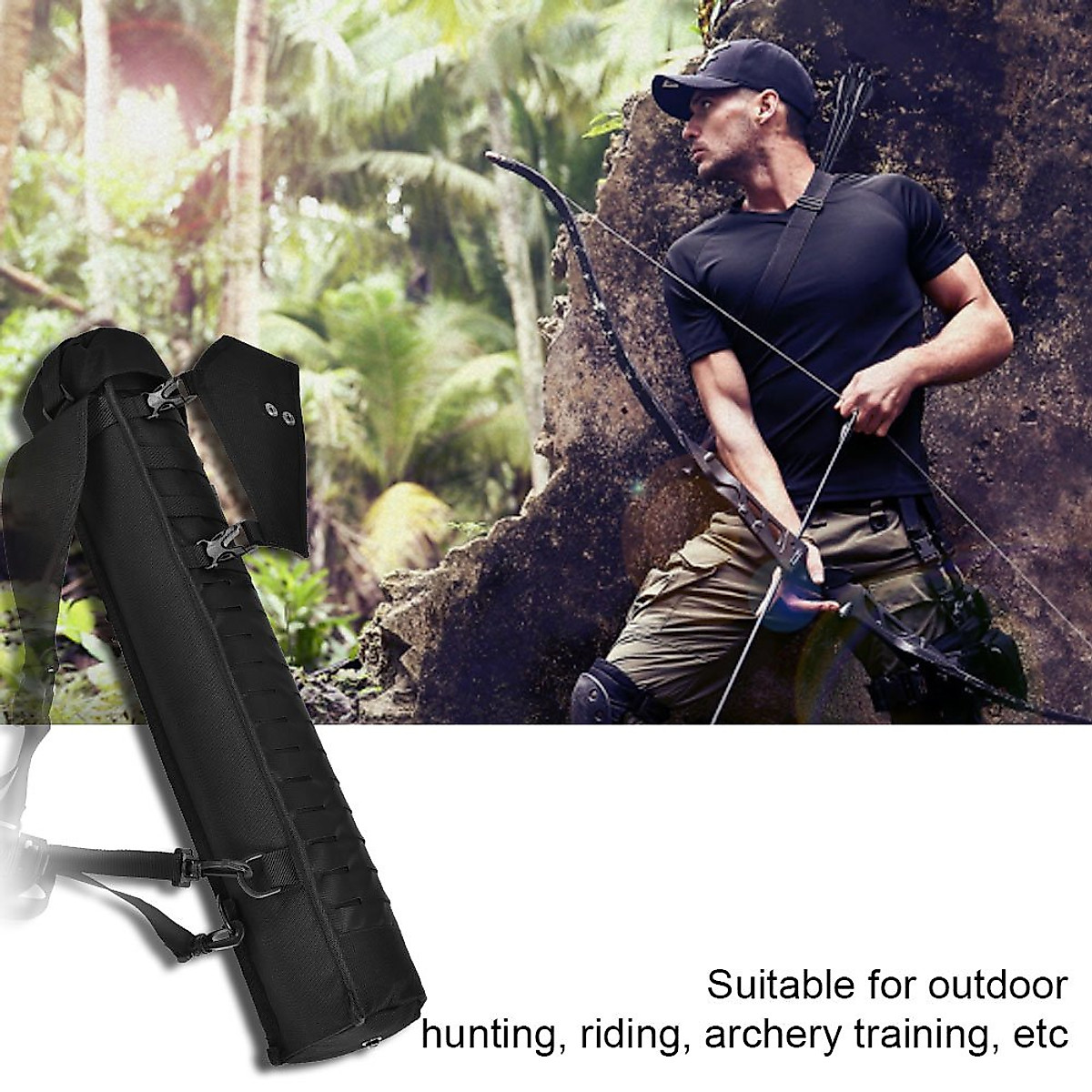 Arrow Holder, Case,Archery Quiver,Archery Quiver Bag Arrow Shoulder Hanged Carry Bag Hunting Target Arrows Adjustable Belt Holder Storage Bag Carcaj archery target