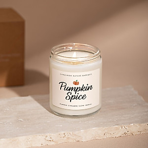 LUMELOOM Fall Candles, Pumpkin Candle -9oz Aromatherapy Pumpkin Scented Soy Wax Candle-Autumn Candle, Pumpkin Spice Candle for Home, Candles Fall Scents, Hello Fall Candle Gifts for Women Fall Decor