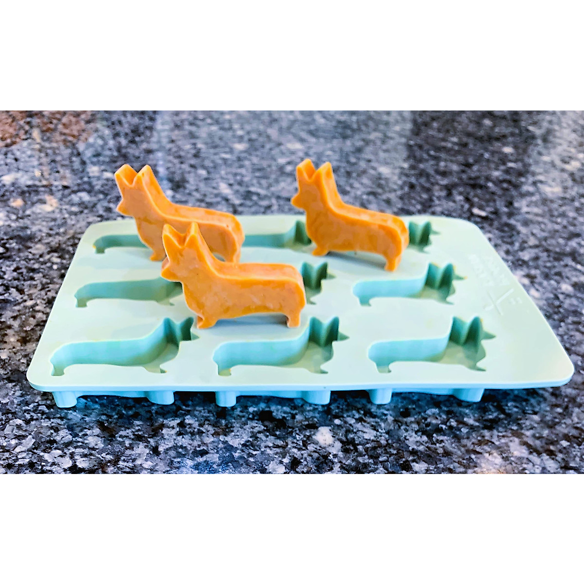 Kasian House Corgi Silicone Ice Cube Tray and Treat Mold, 9 Welsh Corgi Shaped Molds, BPA Free and Heat Resistant, Chocolate Mold