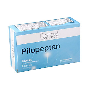 Genove Pilopeptan 60 Capsules - Care Treatment to Stop Hair Loss and Regrow Hair for Women and Men - Vitamins Providing Nutrients