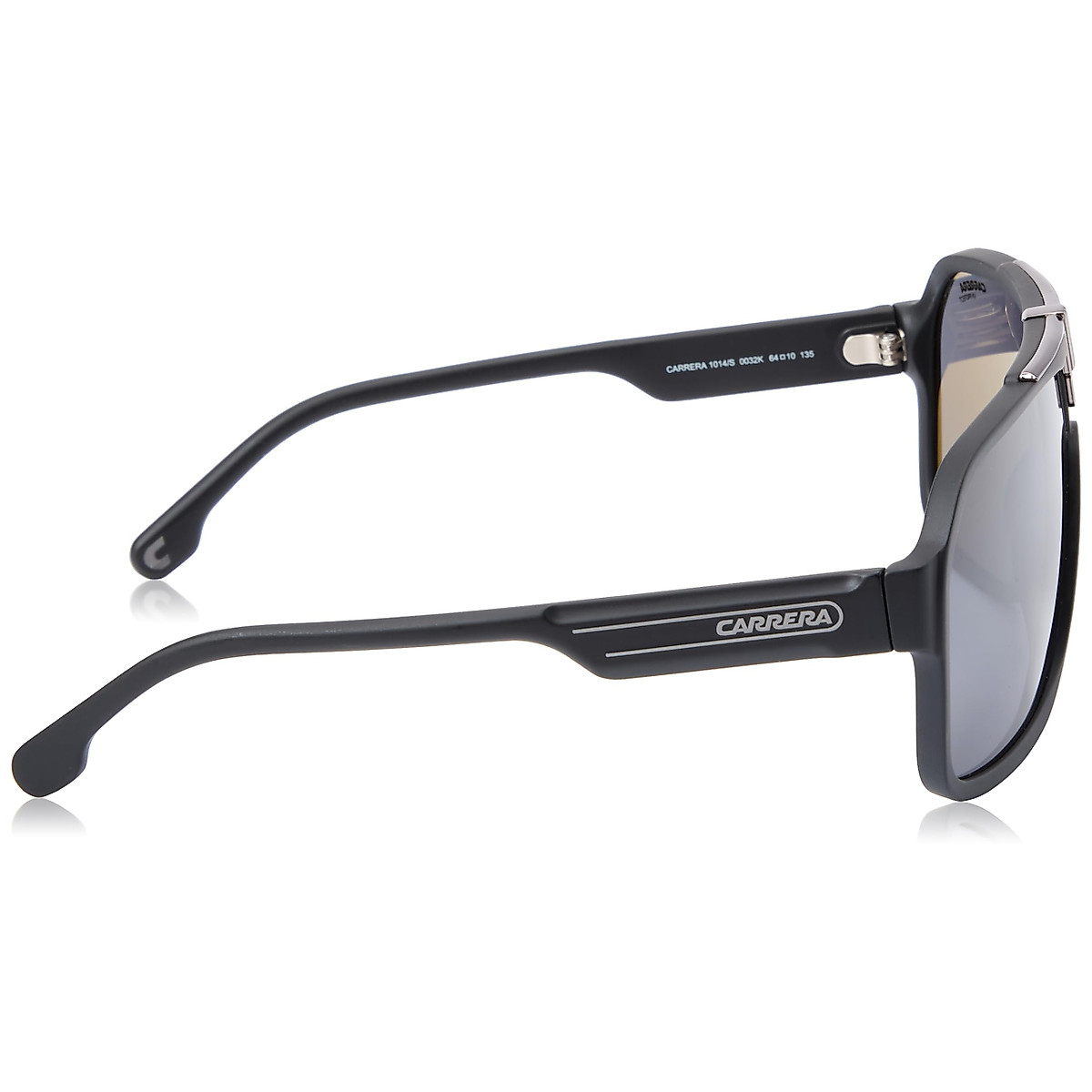 Carrera Men's 1014/S Shield Sunglasses, Black/Brown Gradient, 64mm, 10mm