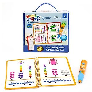 Educational Insights Hot Dots Numberblocks Workbook Numbers 1-10 with Interactive Pen, 75+ Activities, Easter Basket Stuffer for Kids Ages 4+