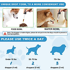 Vitamin D for Dogs, Liquid D for Dogs, Dog Vitamins D Drops Promote Calcium Absorption, Supports Hip & Joint Health and Dog Dental Health - Pet Supplements Liquid Vitamins D, Bacon Flavour - 2 Fl Oz
