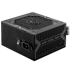 MSI MAG A650BN Gaming Power Supplyr - 80 Plus Bronze Certified 650W - Compact Size - ATX PSU