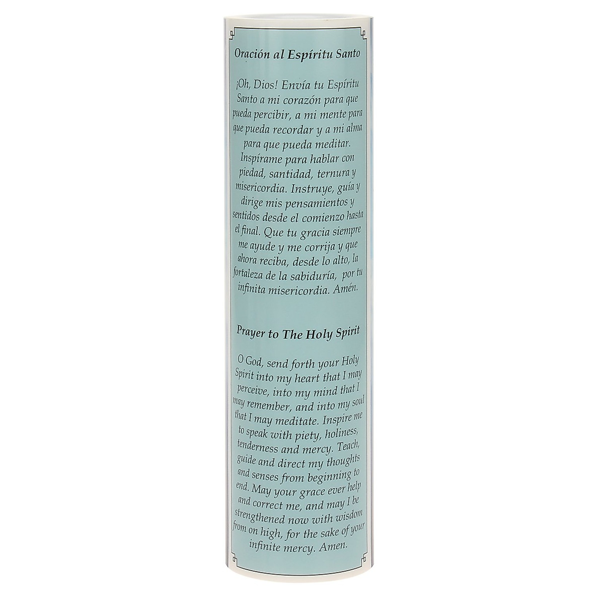 The Saints Collection Holy Spirit Flickering Lifelike LED Prayer Candle with Timer, Religious Home Decor, Gift Ideas for Friends and Family