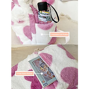 Plush Backpack Y2K Black Love Hearts Kawaii Love Heart Backpack Cute Aesthetic Backpack for School Teen Girls (Black)