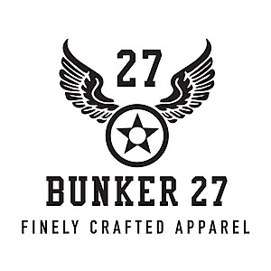 BUNKER 27 Air Force Stripe Logo Pullover Hoodie - 2XL - Heather Navy