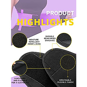 KOOCHY Waist Trainer Belt for Women-Waist Cincher Trimmer Weight Loss Belt-Tummy Control Slimming Body Shaper Belt (Z1-Purple, Small)