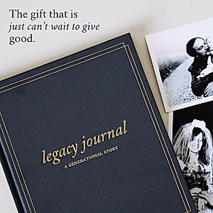 DUNCAN & STONE PAPER CO. Grandparents Legacy Journal (Charcoal, 85 Pages) - Memory Journal For Parents & Grandparents - Keepsake Grandparents Book - Gifts For Grandparents