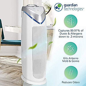Germ Guardian True HEPA Filter Air Purifier with Germ Guardian HEPA Filter Air Purifier with UV Light Sanitizer